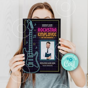 EDITABLE Rockstar Employee of the Month Certificate | Employee ...