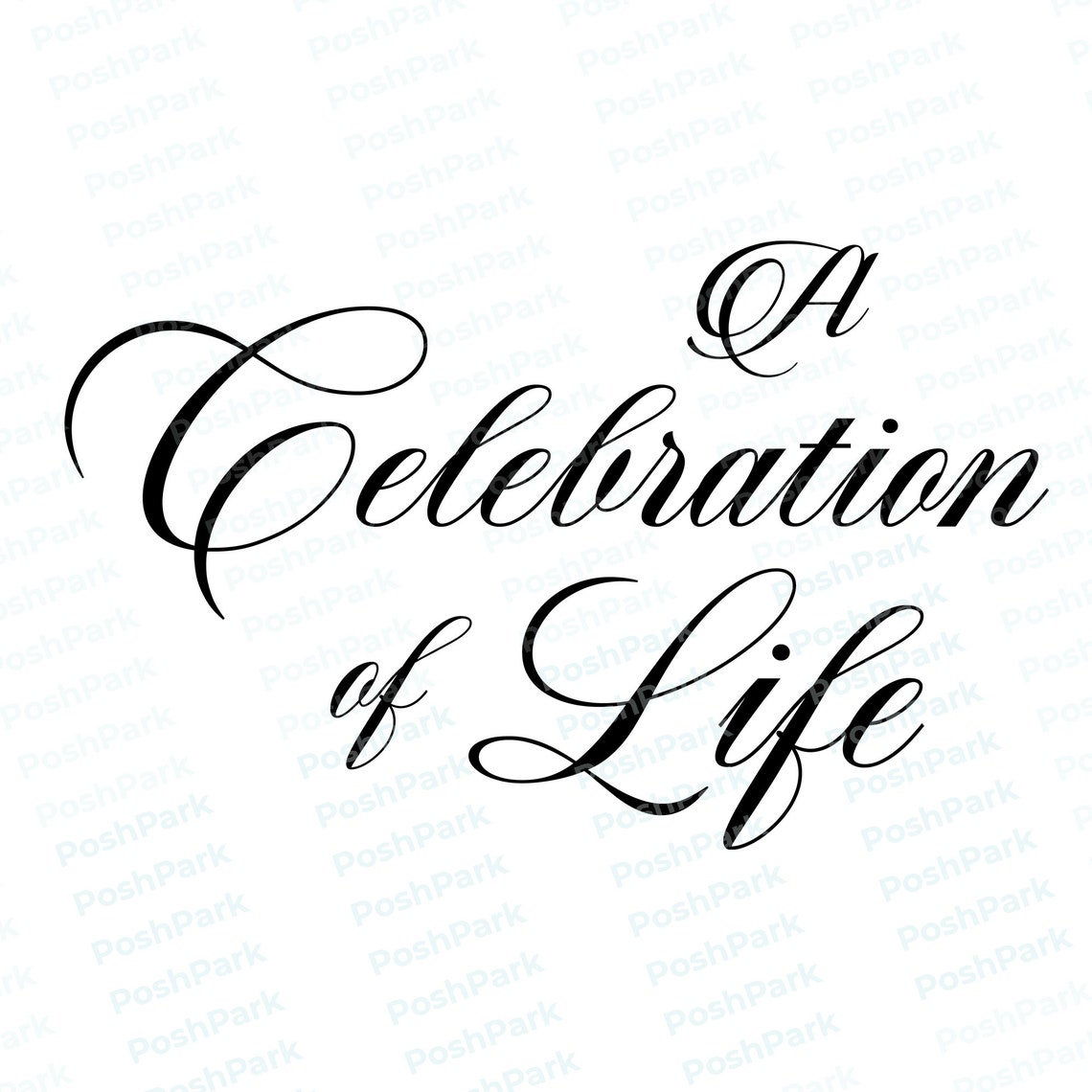 Sets of 4 A Celebration of Life Funeral Program Word Art Titles, Pre ...