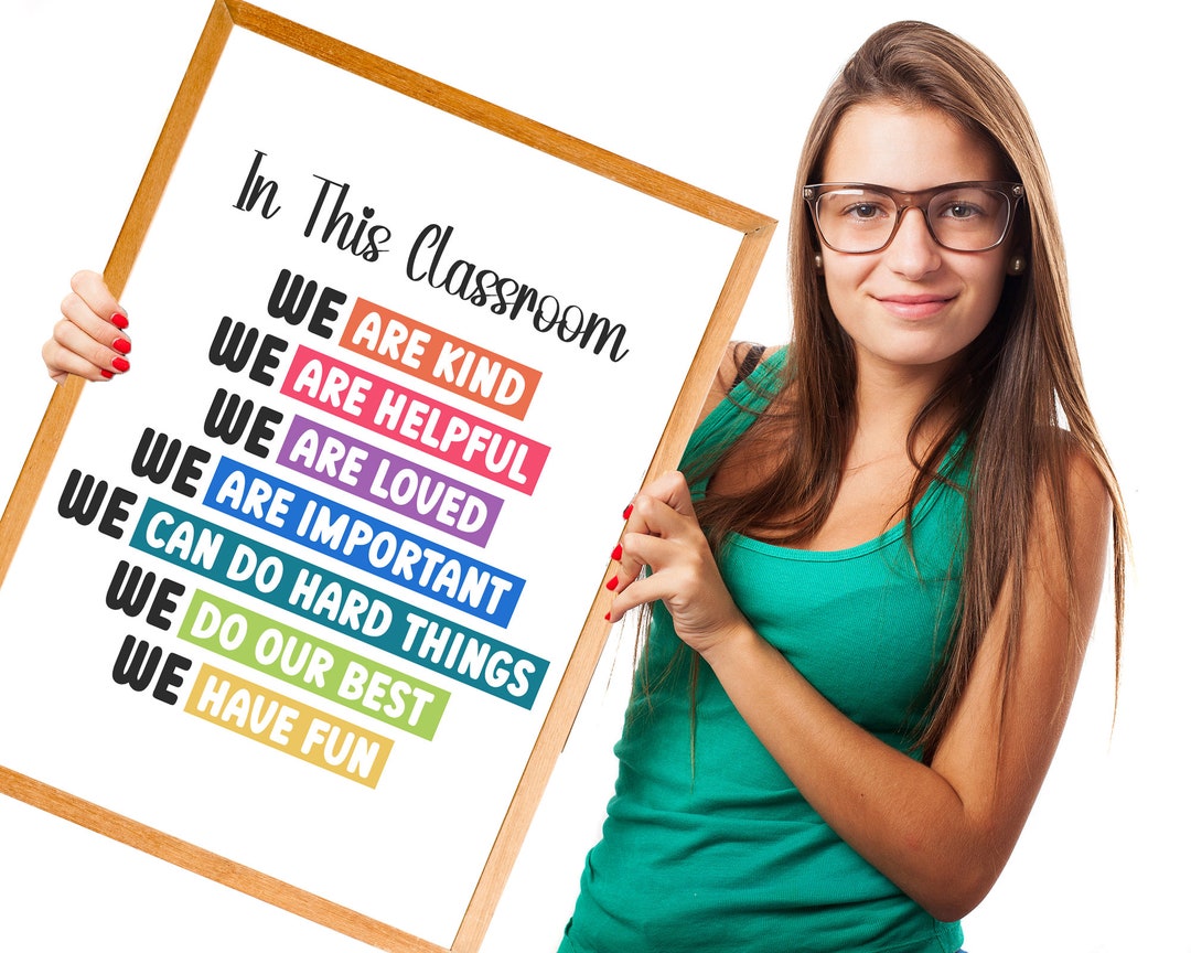 In This Classroom We Are, Classroom Quotes, Classroom Wall Art Digital ...