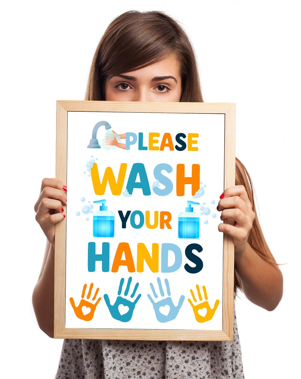 Printable Wash Your Hands Sign PDF Bathroom Rules Sign - Etsy