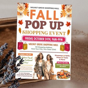 Printable Fall Festival Pop-up Event Flyer Template - Etsy