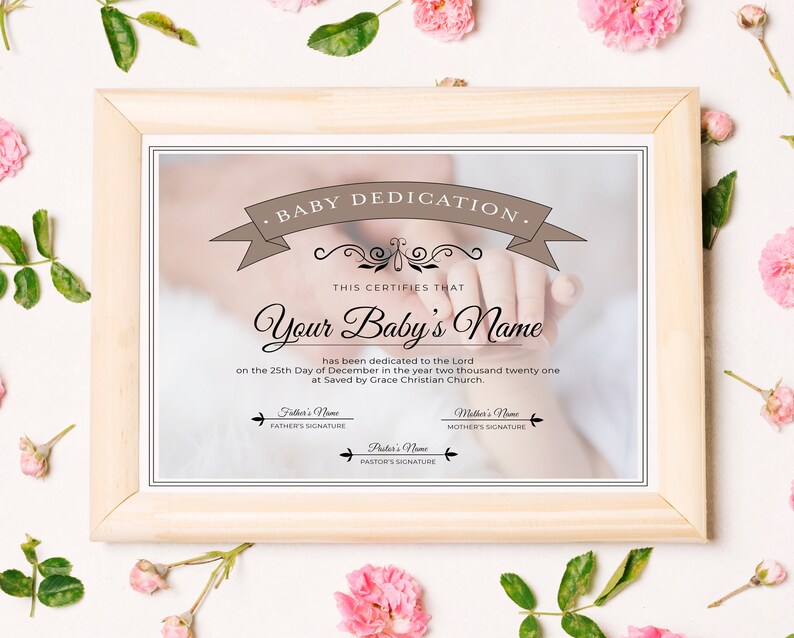 Editable Child Dedication Certificate Bundle Set of 2 - Etsy