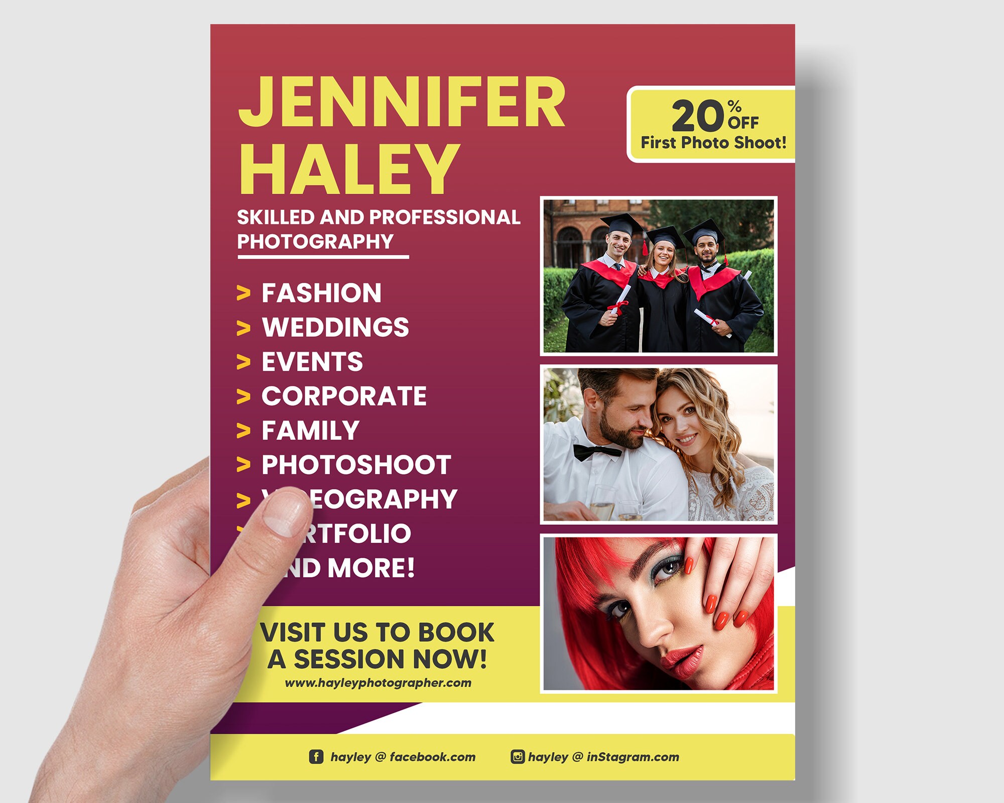 Editable Photographer Flyer Template, Photography Brochure, Photography ...
