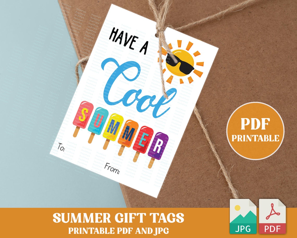 PDF Have a Cool Summer Ice Pop Tag End of Year Gift Tag for - Etsy