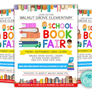 Scholastic Book Fair Posters - Etsy