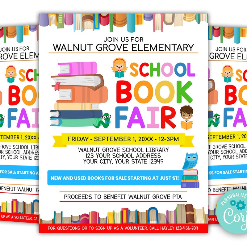 Scholastic Book Fair Posters - Etsy