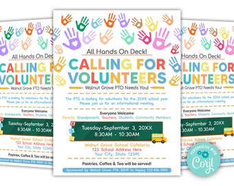Volunteers Needed Flyer Template Back to School Flyer - Etsy