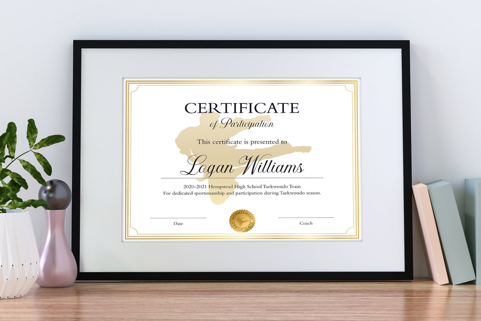 Editable Taekwondo Certificate Template DIY Tae Kwon Do | Etsy