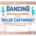 EDITABLE Dancer Certificate, Dancing Award, Dancer Printable - Etsy