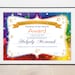 Student of the Month Certificate Template, Colorful Student of the Week ...