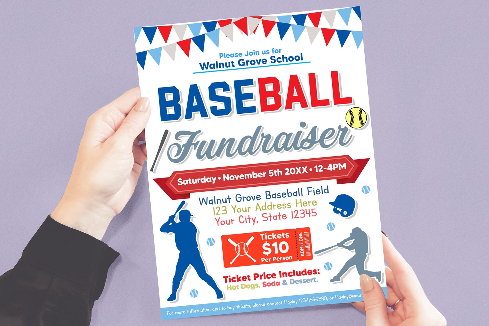 Editable Baseball Fundraiser Flyer Baseball Fundraiser - Etsy