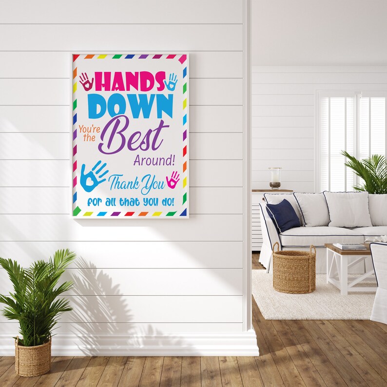 Teacher and Staff Appreciation Week Decor Hands Down - Etsy