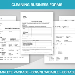 Amazing Cleaning Service Business Forms BUNDLE, Cleaning Business ...