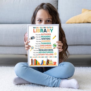 Printable School Library Wall Art, Technology Teacher, Library Wall ...