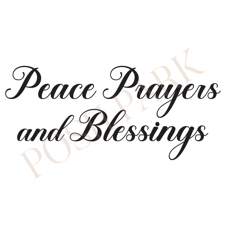 Sets of Funeral Program Word Art Titles, 4 Peace Prayers and Blessings ...