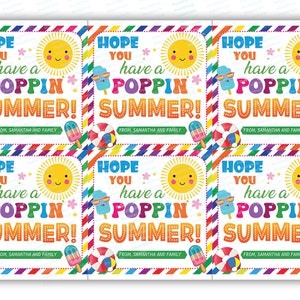 EDITABLE Hope You Have a Popping Summer Tag, Customizable Summer Gift ...