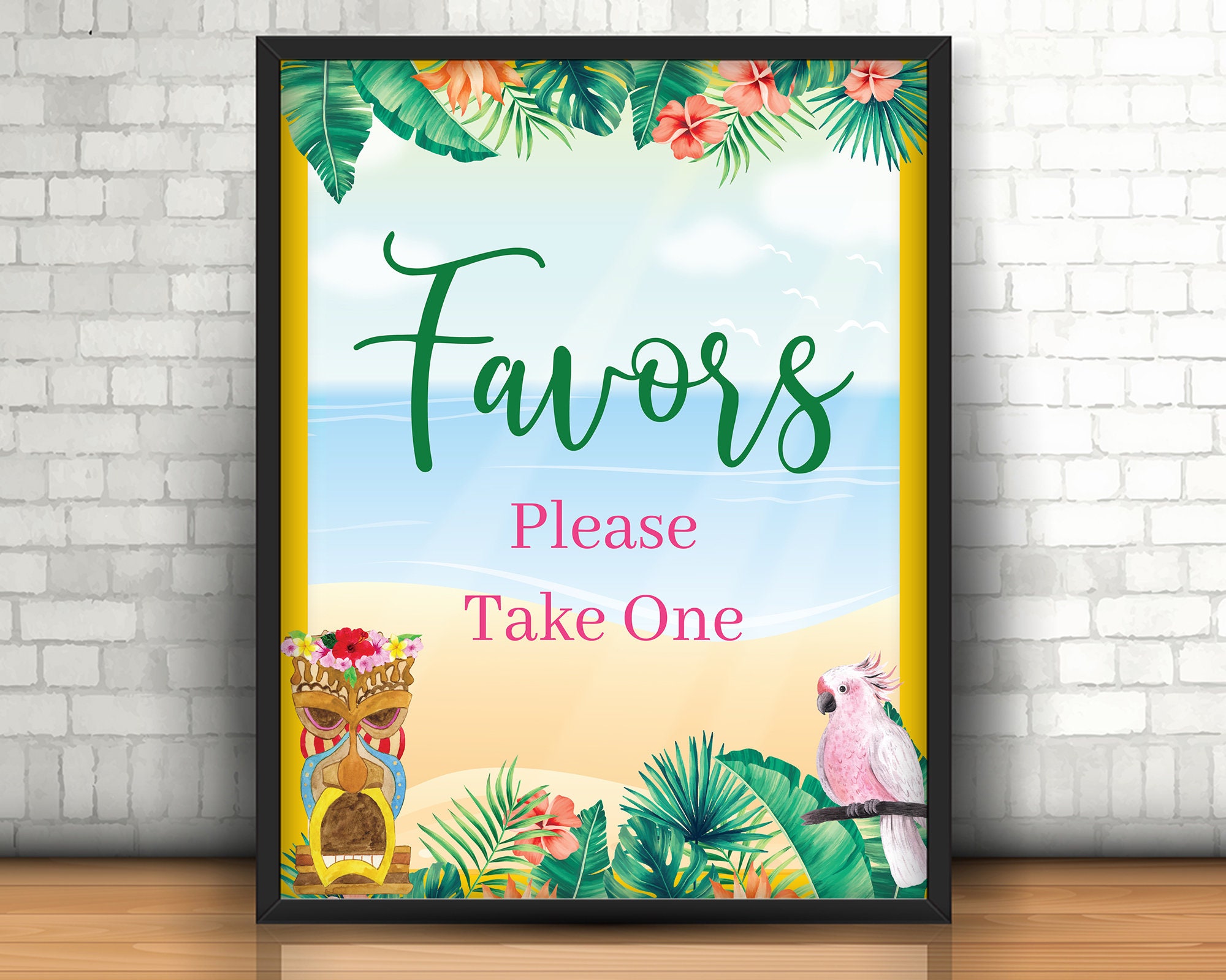 Luau Favors Sign, Please Take One, Luau Party Decorations, Luau Baby ...
