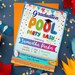 Pool Party Graduation Invitation, Kids Graduation Invites Pool Bash ...