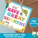 Printable PDF Summer Gift Tag, End of School Tag, Last Day of School ...