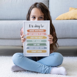 It's Okay to Poster, Classroom Quotes, Classroom Wall Art Digital ...