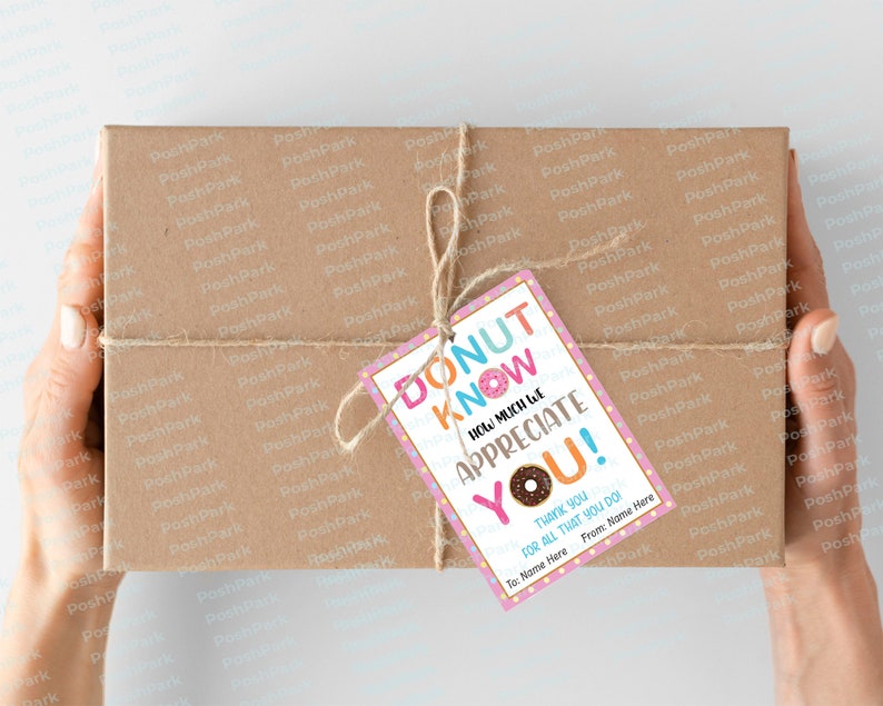 EDITABLE Staff Teacher Appreciation Gift Tag Donut Know How - Etsy