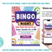 Editable Bingo Night Flyer Template, School Family Fundraiser Event ...