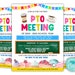 Editable PTO PTA Meeting Flyer Template, Back to School Breakfast ...