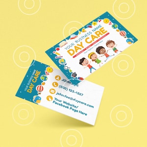 Day Care Business Cards| Babysitting Business Card | EDITABLE ...