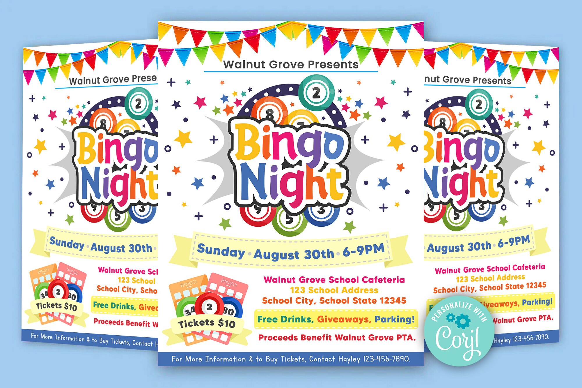Editable Bingo Night Flyer Template Family Game Night Invite - Etsy