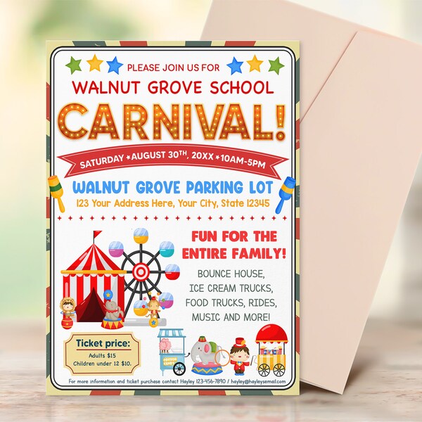 Carnival Flyer - Etsy