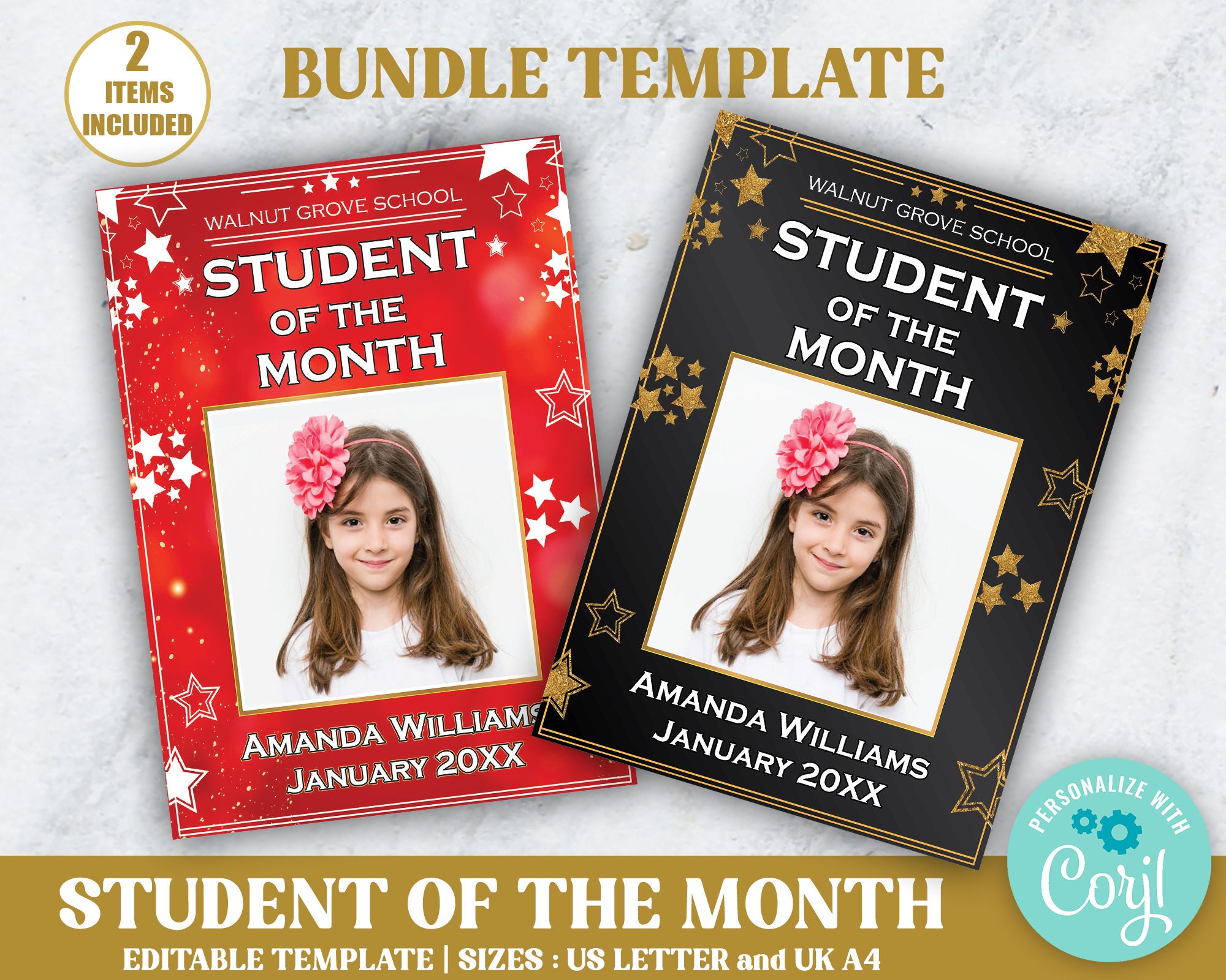 Student Of The Week Poster Template
