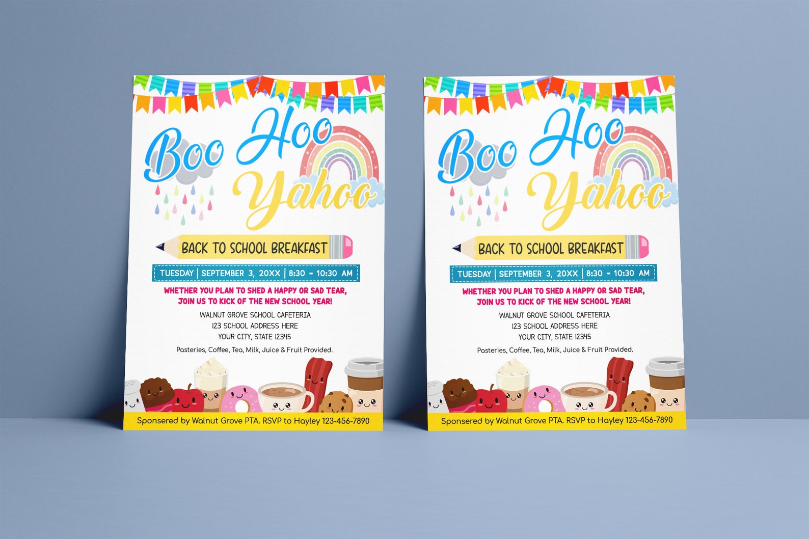 EDITABLE Boo Hoo Yahoo Back to School Breakfast Flyer Back to - Etsy