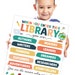 Printable Library Sign Boho Library Posters Downloadable - Etsy