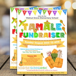 Editable Tamale Fundraiser Flyer, Nacho Average Mexican Food Taco ...