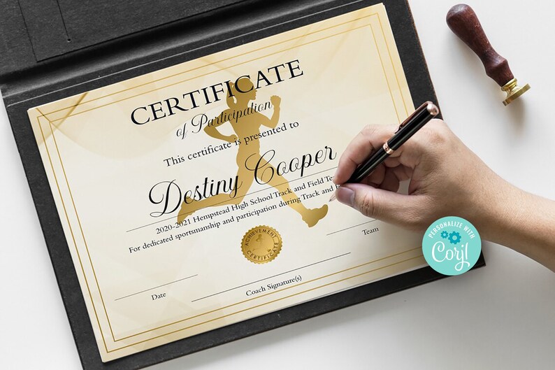 Editable Girls Cross Country Certificate Template Girls Cross | Etsy