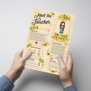 Editable Meet the Teacher Template Sunflowers BUNDLE, Meet the Teacher ...