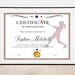 Girls Softball Certificate Template, Red White Baseball Certificate of ...