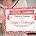 EDITABLE Cheerleader Certificate, Red White Cheer Certificates Sports ...