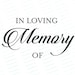 Sets of 4 in Loving Memory Funeral Program Titles, Pre-made Transparent ...