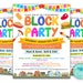 EDITABLE Block Party Invitation, Neighborhood Bbq Picnic Summer Party ...