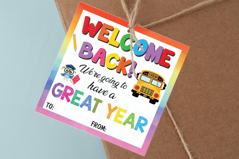 Printable Welcome Back to School Tags PDF Back to School Tags - Etsy