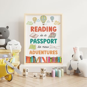 Printable Reading Sign, Downloadable Classroom Reading Nook Sign ...