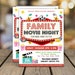 Editable Family Movie Night Flyer, School Church Benefit Fundraiser ...