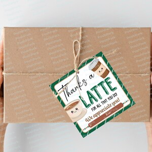 PDF Thanks A Latte Tag Download, Staff Appreciation Tags, Printable ...