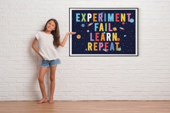 Science Posters for Classroom, Science Classroom Experiment Fail Learn ...