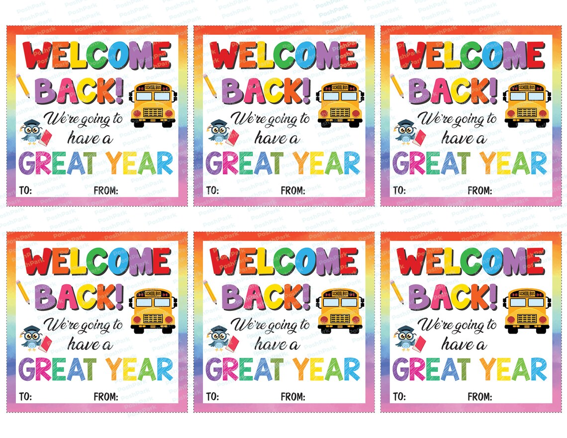 Printable Welcome Back to School Tags PDF Back to School Tags - Etsy