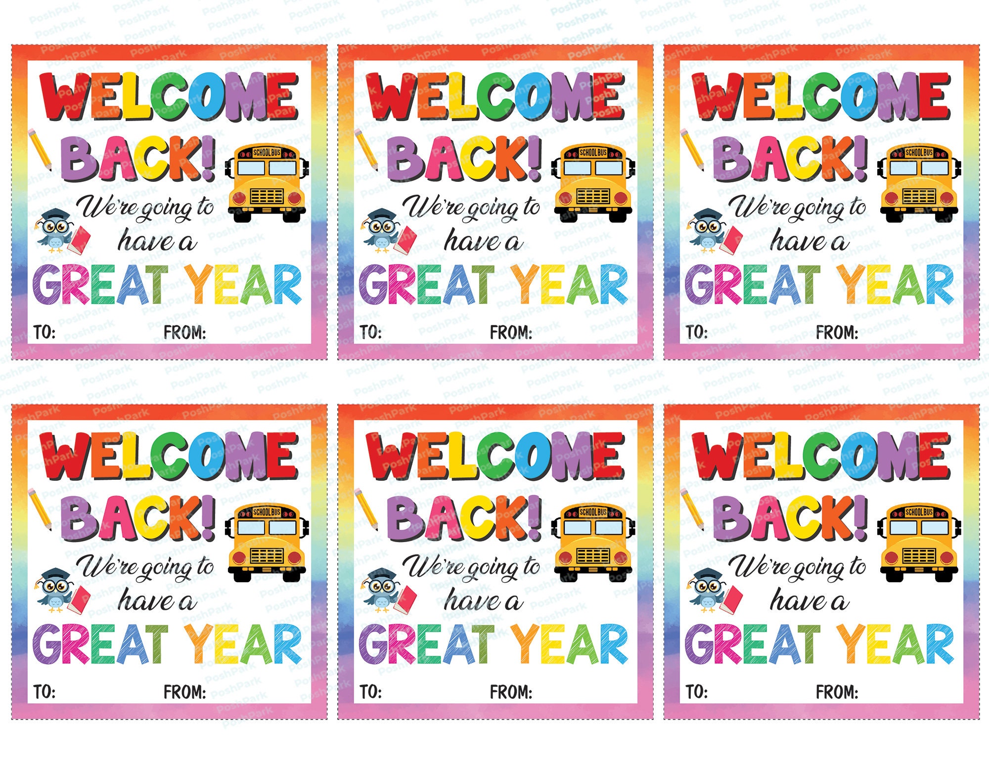 Printable Welcome Back to School Tags PDF Back to School Tags - Etsy