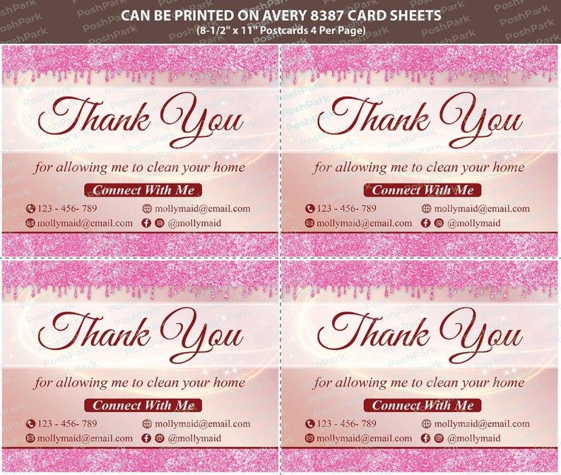 Cleaning Business Thank You Card Template Printable Cleaning - Etsy