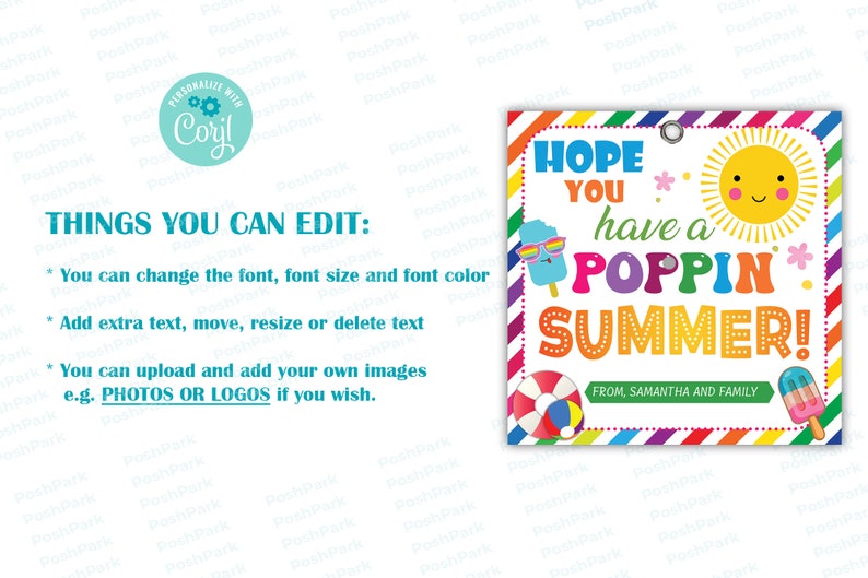 EDITABLE Hope You Have a Popping Summer Tag Customizable | Etsy