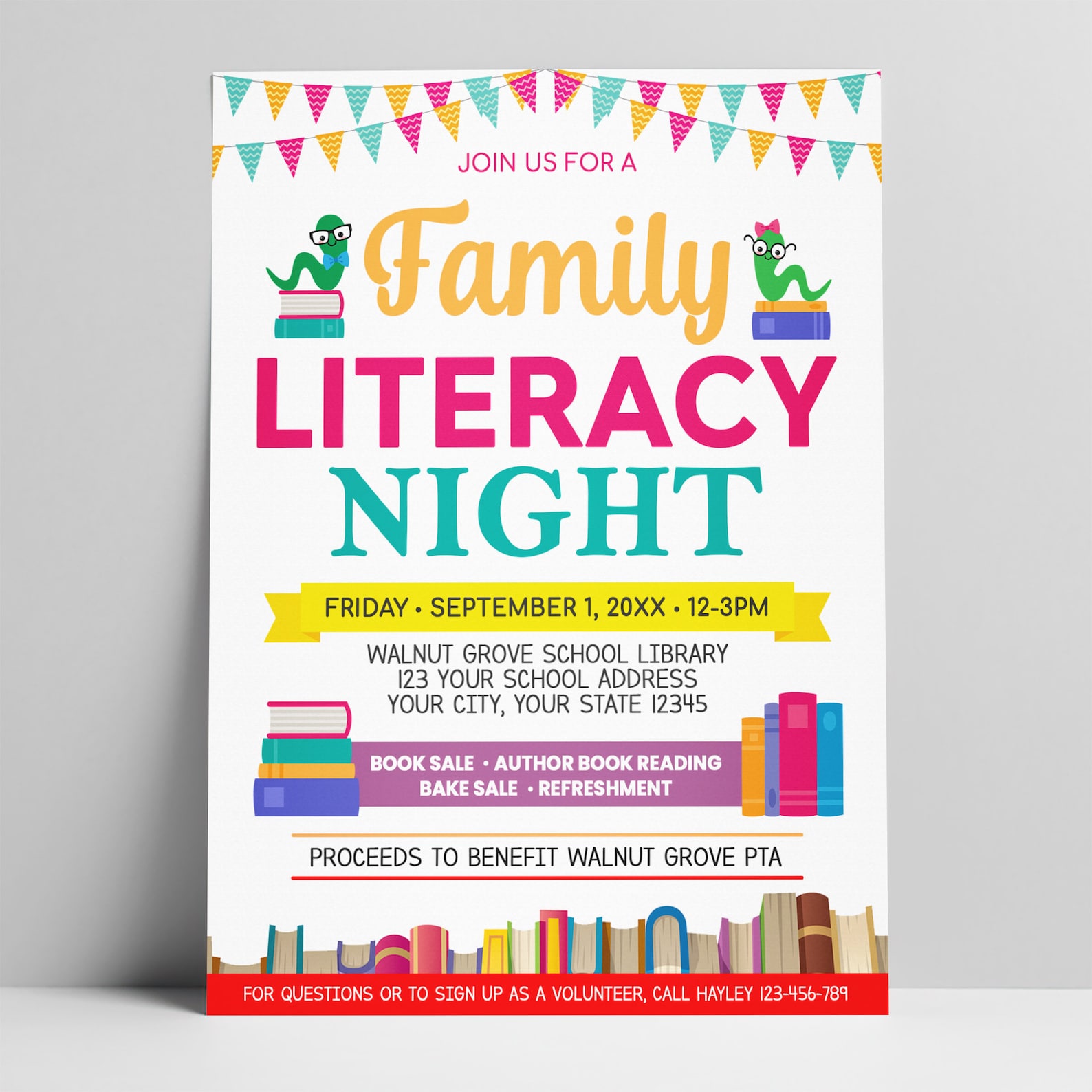 Editable Family Math Night Flyer PTO PTA Family School Flyer - Etsy